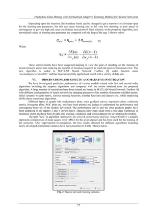 Predictive Data Mining with Normalized Adaptive Training Method for Neural Networks | PDF
