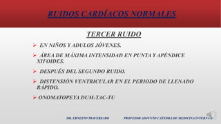 Palpación y auscultación cardiaca en semiología | PPT