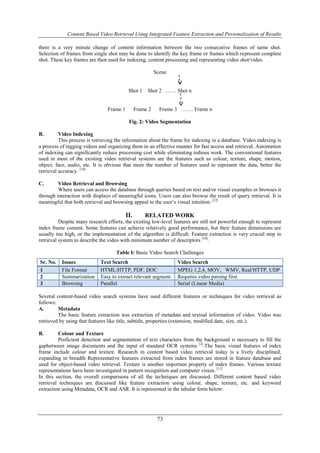 Content Based Video Retrieval Using Integrated Feature Extraction and Personalization of Results ...