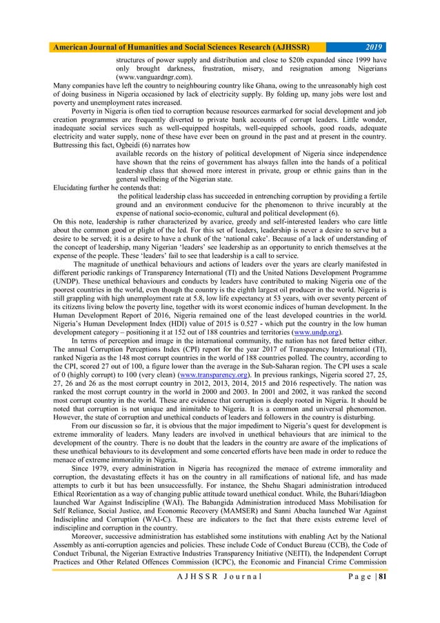 Ethical Leadership for Nigeria’s Development: An Ibibio Virtue Ethics ...