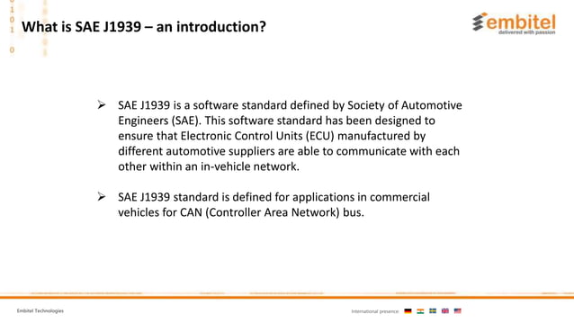 What is J1939 Software Stack? | PPT