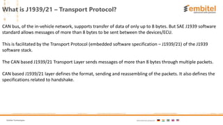 What is J1939/21 Transport protocol | PPTX