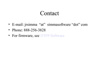 J1939 presentation by Simma Software | PPT