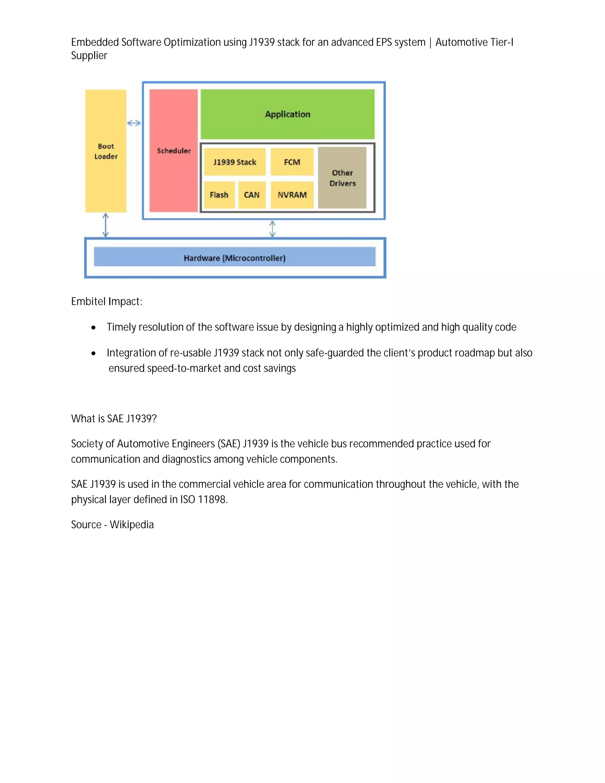 J1939 stack integration with an advanced EPS system | Automotive Tier-I ...