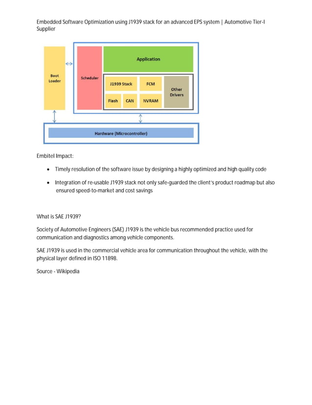 J1939 stack integration with an advanced EPS system | Automotive Tier-I ...