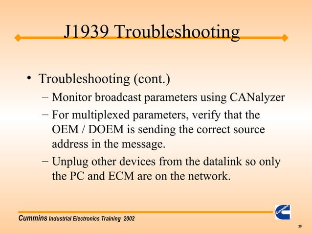 J1939 Protocol Training Communication.ppt | Computer Networking | Computing