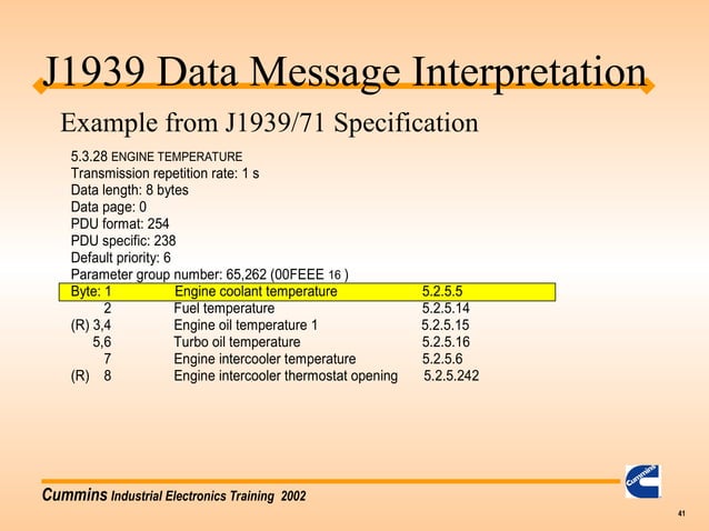 J1939 Protocol Training Communication.ppt | Computer Networking | Computing