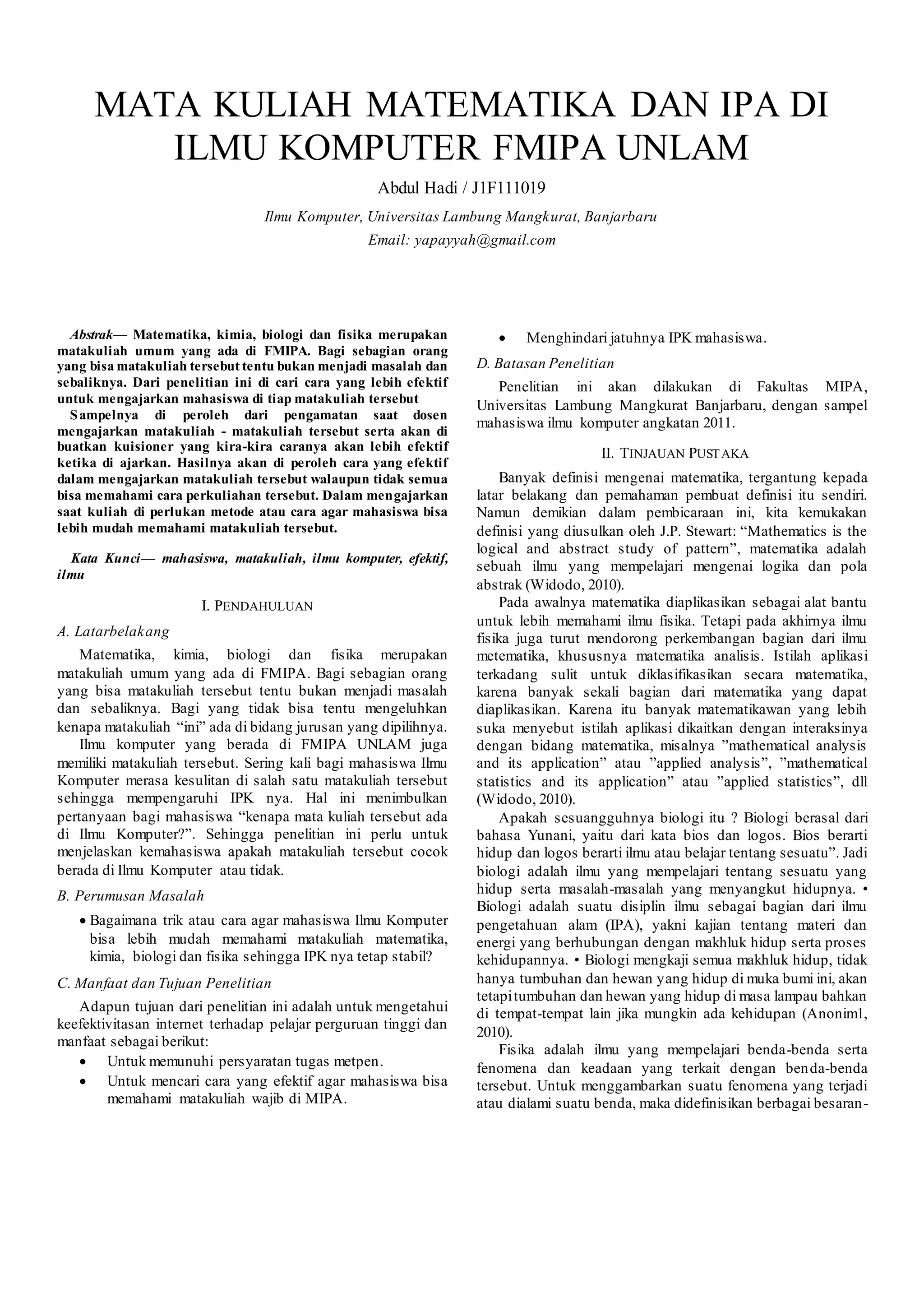 J1 f111019 abdul hadi | PDF