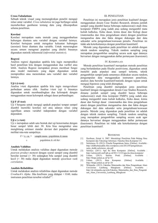 Ringkasan Mengetahui Minat Pembelajaran Mata Kuliah Matematika dan Ilmu Pengetahuan Alam Oleh ...