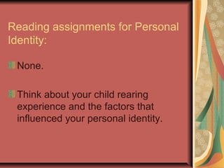 PERSONAL IDENTITY | PPT
