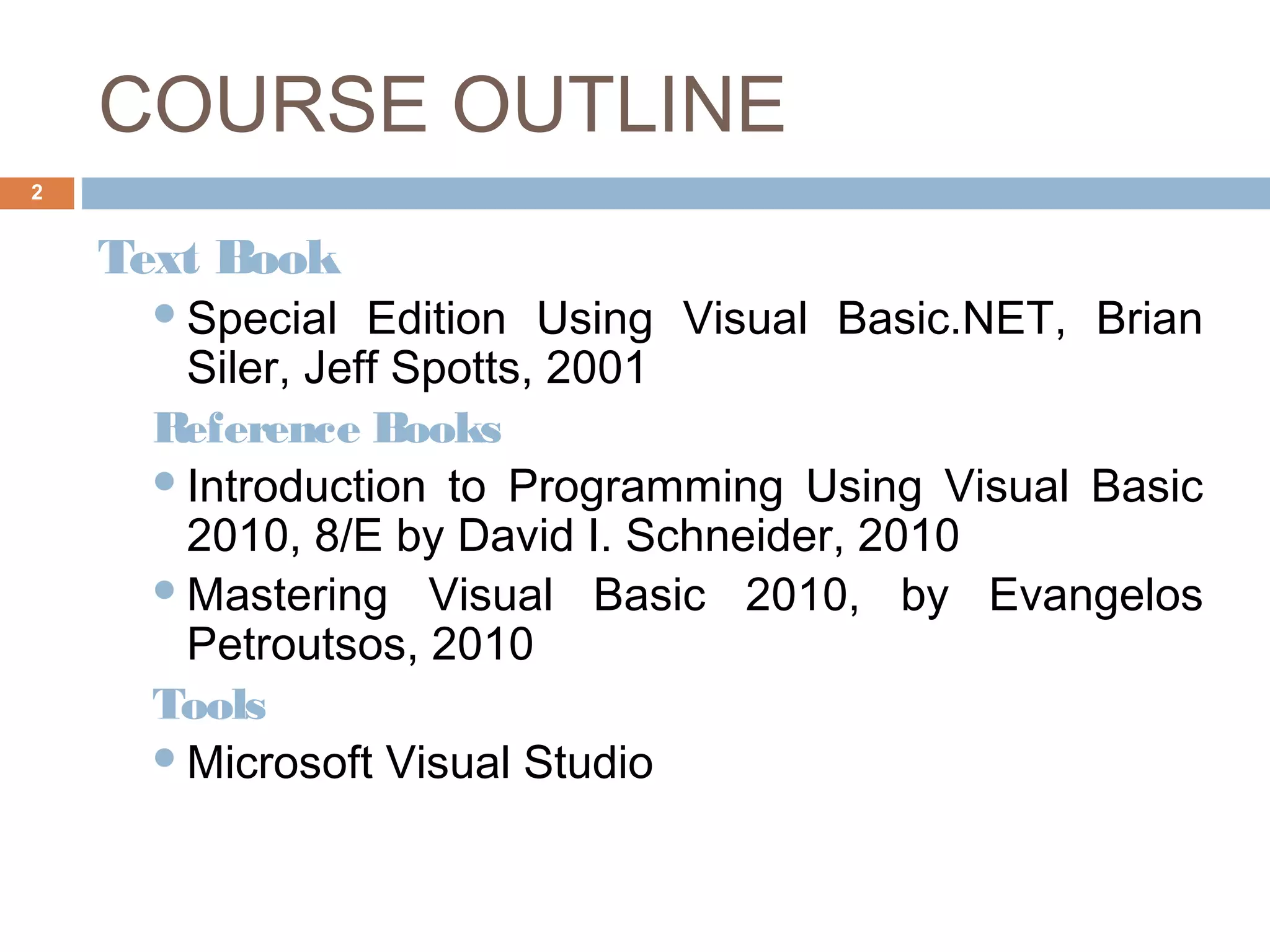 Introduction to vb.net