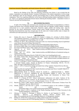 Teacher Education Students Living in Boarding House/Dormitories | PDF