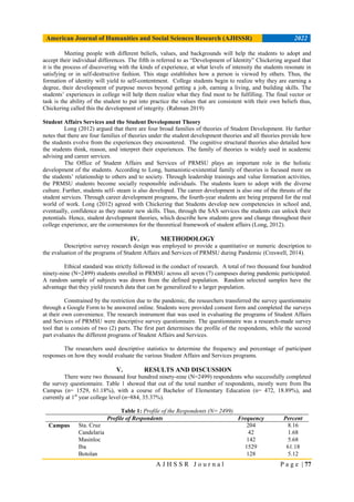 Evaluation of Student Affairs and Services of PRMSU during Pandemic | PDF