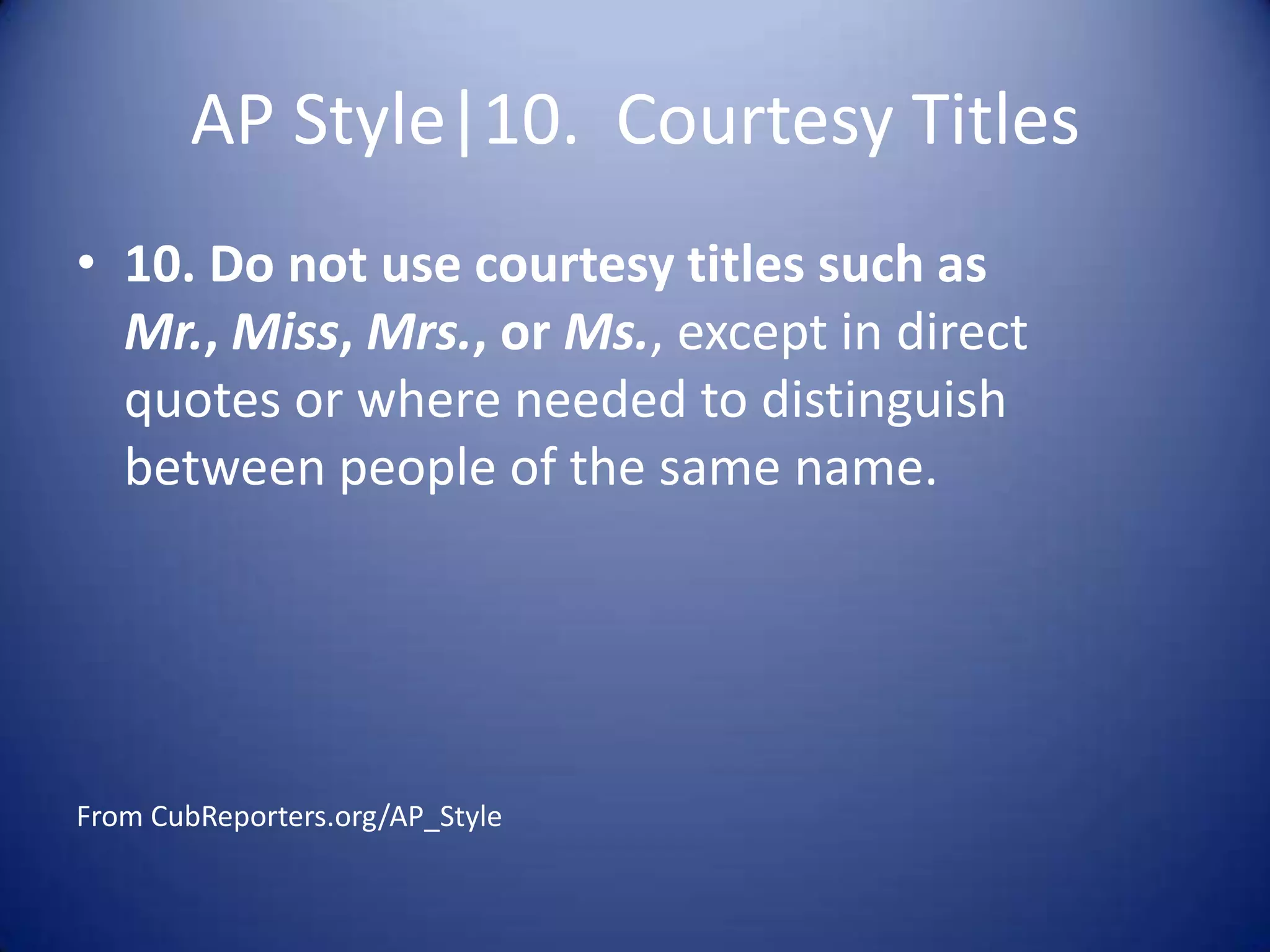Writing blog posts in AP Style | PPTX