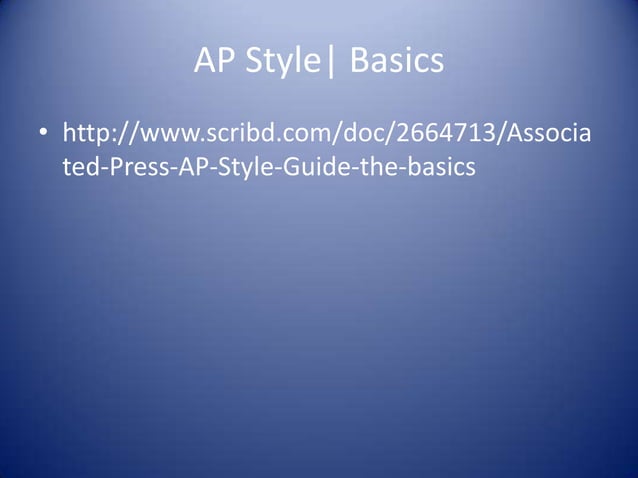Writing blog posts in AP Style | PPT