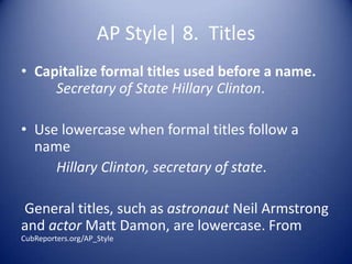 Writing blog posts in AP Style | PPTX