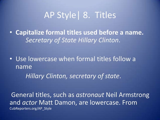 Writing blog posts in AP Style | PPT