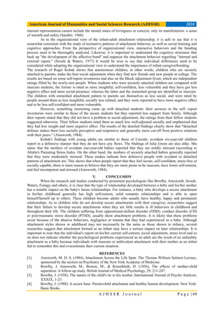 THE IMPACTS OF SECURE AND INSECURE ATTACHMENTS THROUGHOUT LIFE | PDF ...