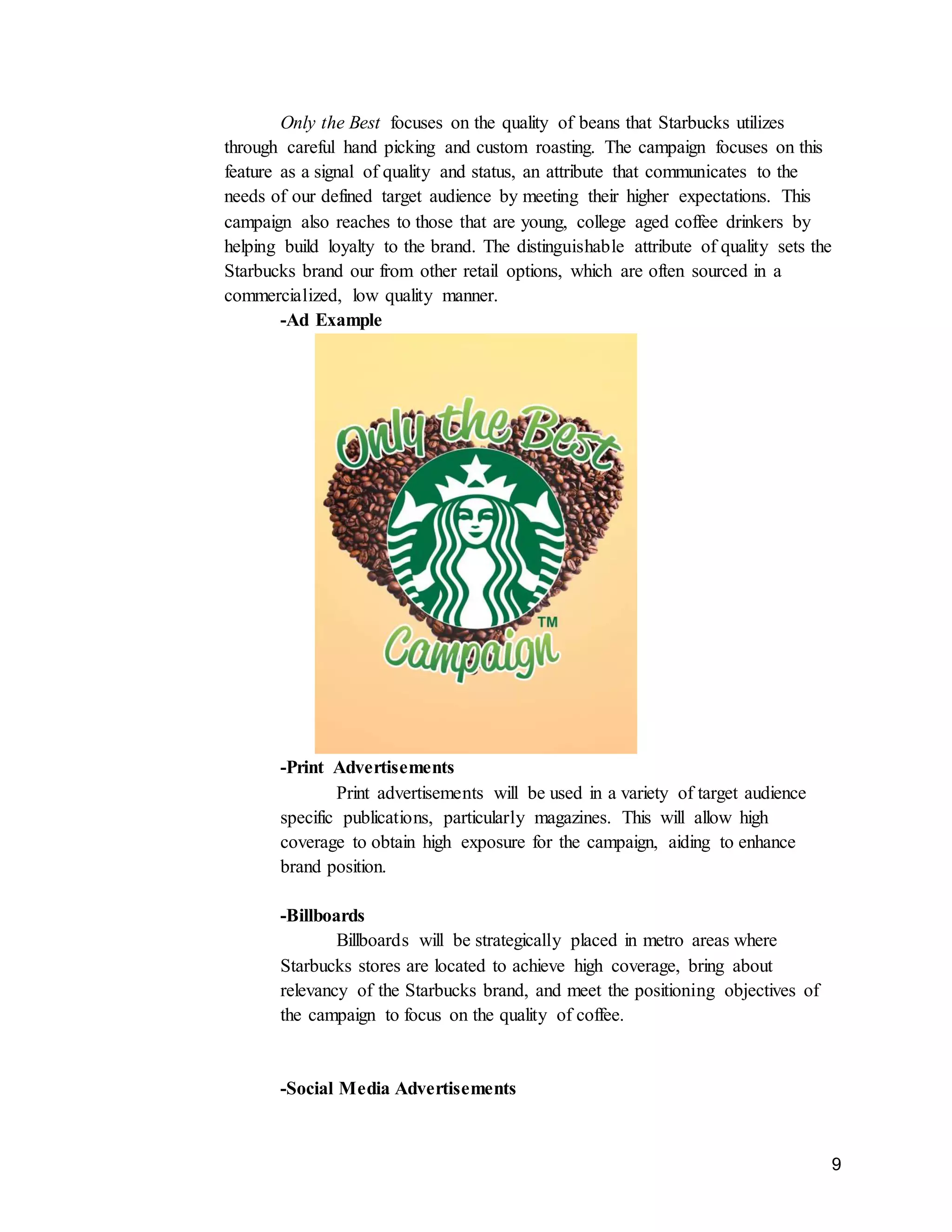 Starbucks Campaign Project | PDF