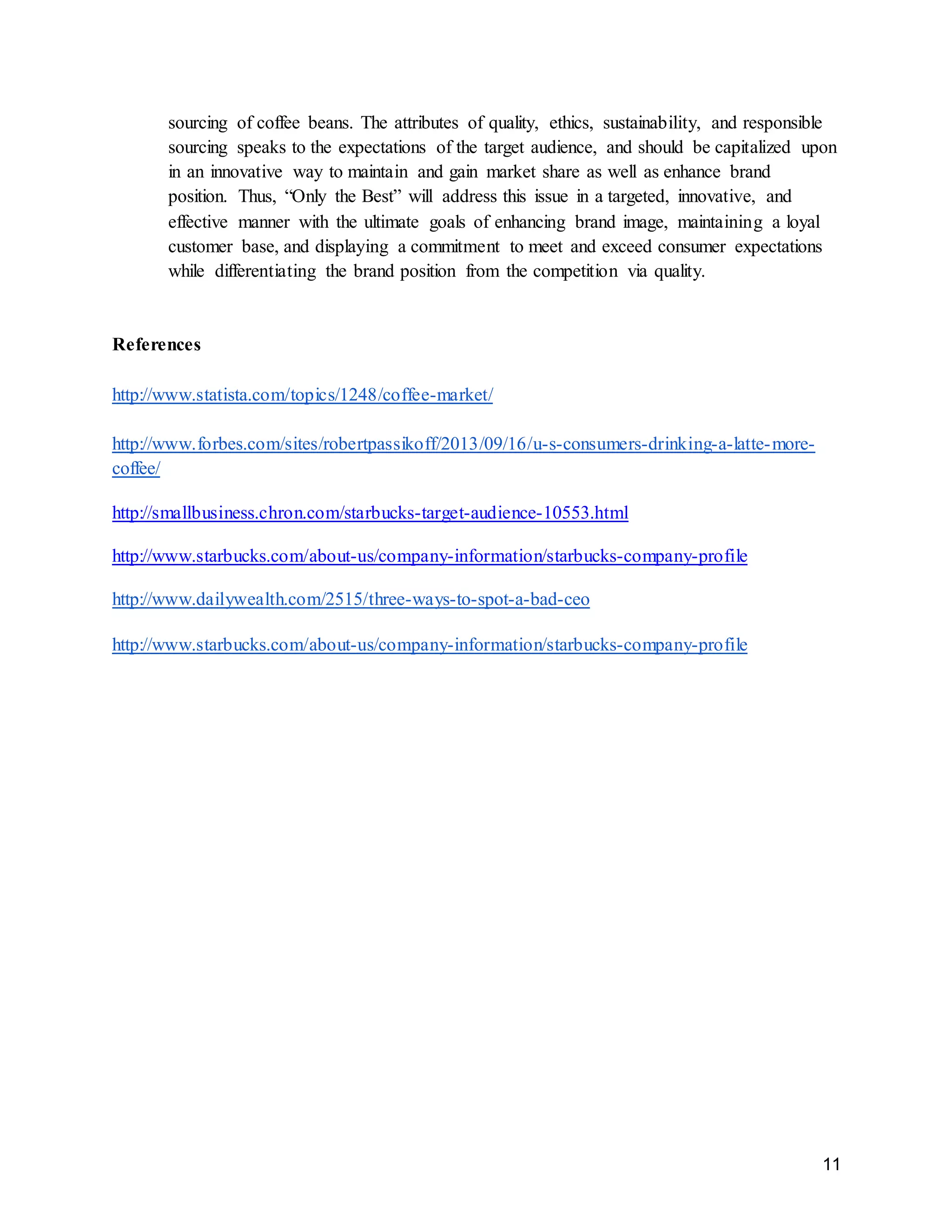 Starbucks Campaign Project | PDF