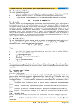 LEAN MANUFACTURING AND ITS IMPACT ON SUPPLY CHAIN EFFICIENCY | PDF