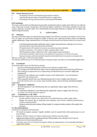 LEAN MANUFACTURING AND ITS IMPACT ON SUPPLY CHAIN EFFICIENCY | PDF