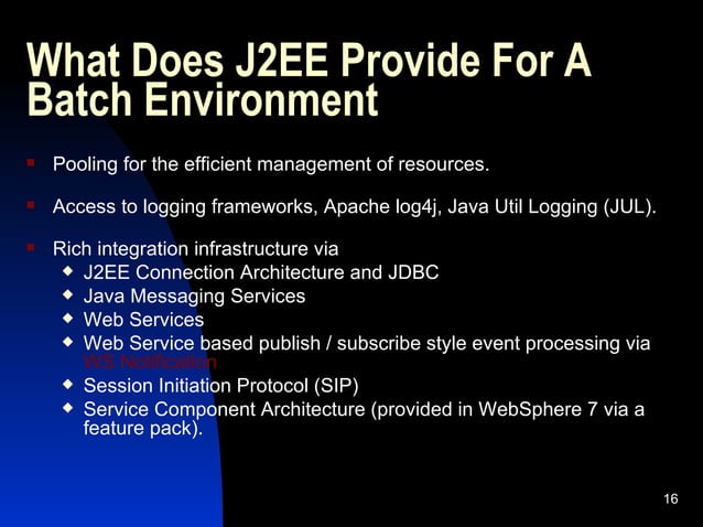 J2EE Batch Processing | PPT