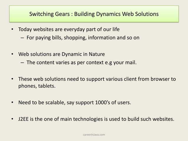 Getting Started with J2EE, A Roadmap | PPTX | Web Design and HTML | Internet