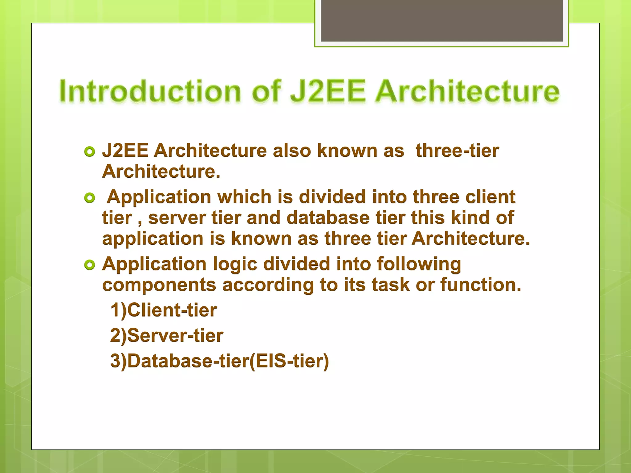 J2 ee architecture | PPT