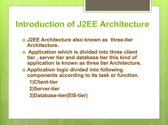 J2 ee architecture | PPT