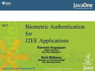 Biometric Authentication for J2EE applications - JavaONE 2005 | PDF ...