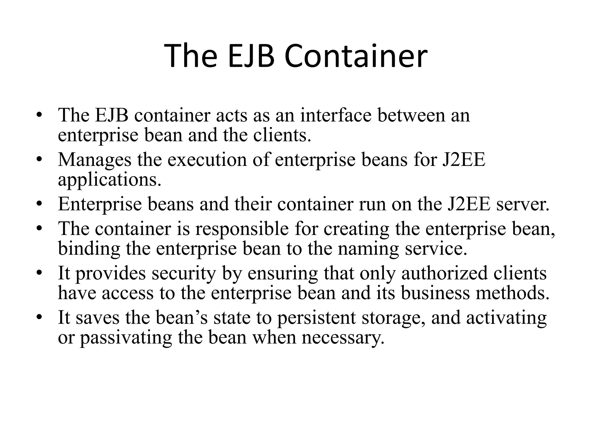 J2 ee container & components | PPTX