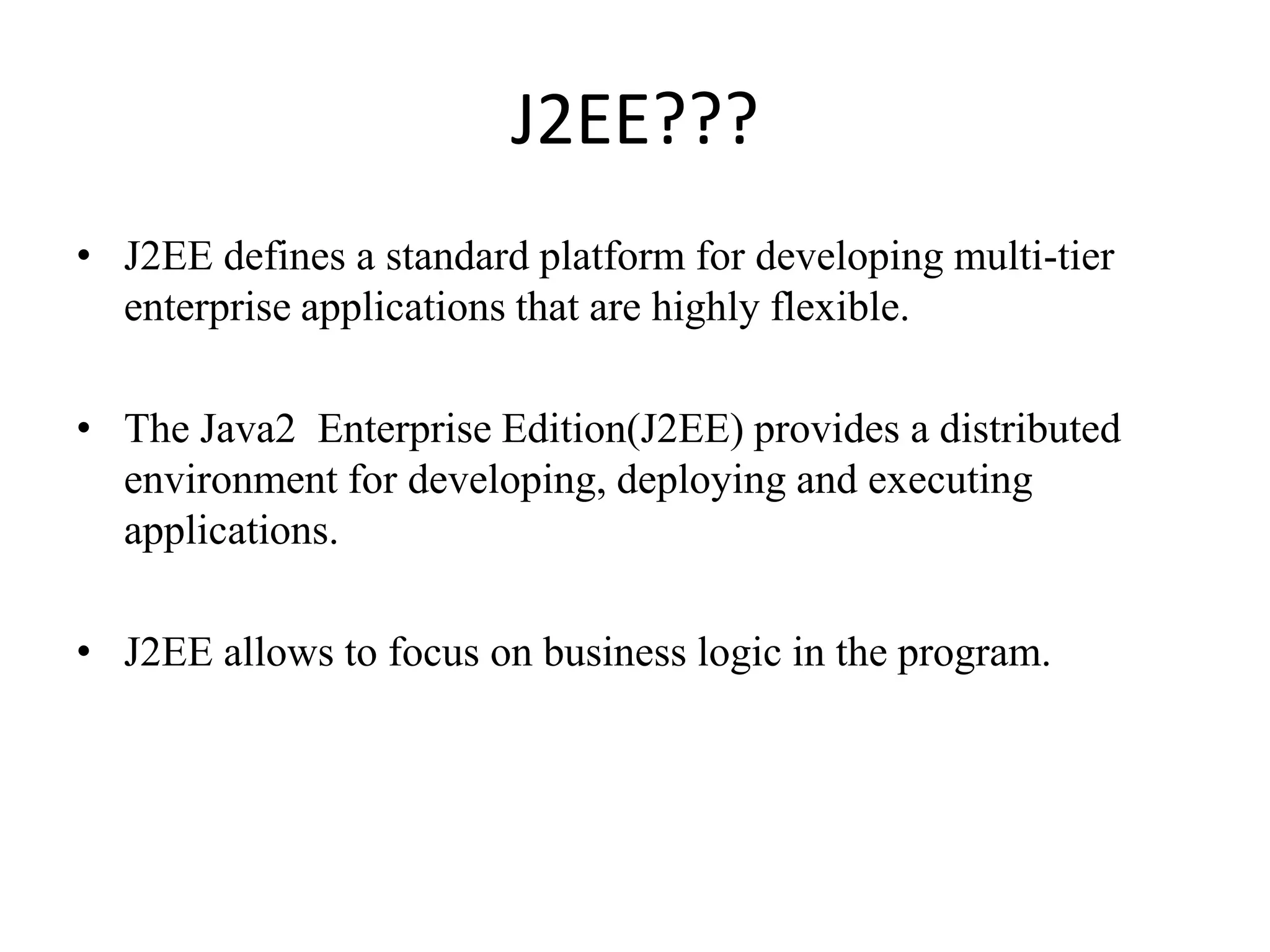 J2 ee container & components | PPTX