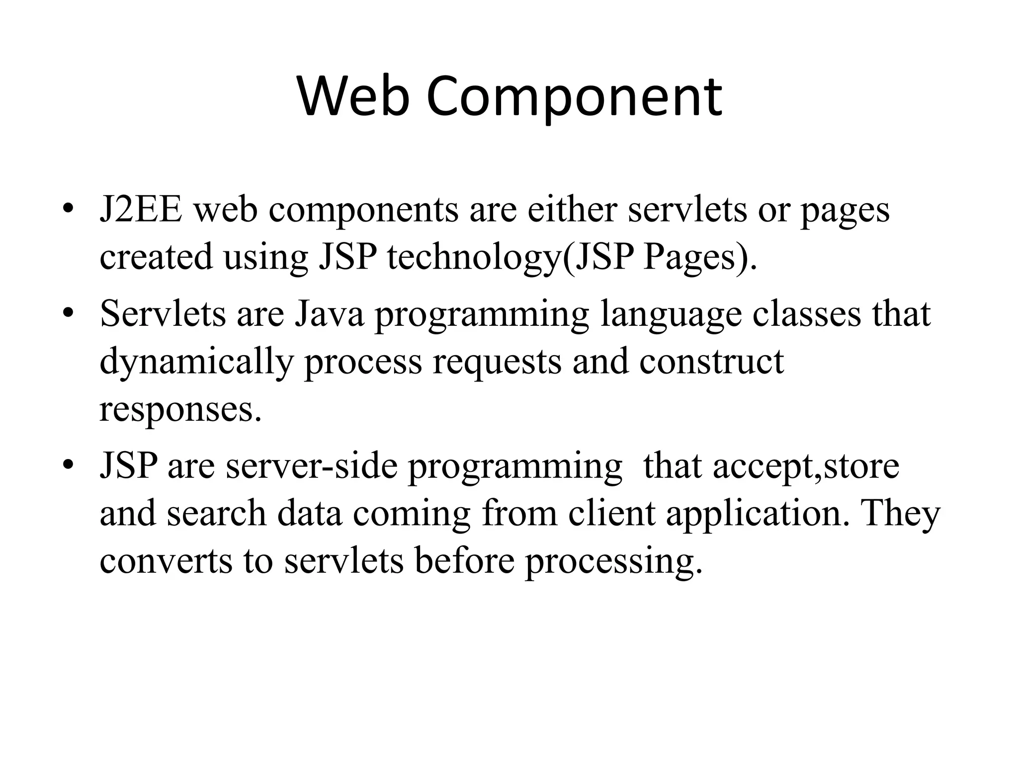 J2 ee container & components | PPTX
