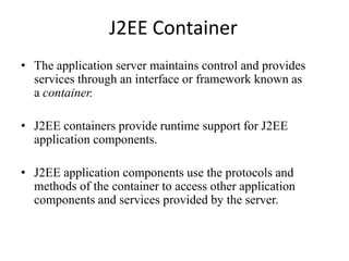 J2 ee container & components | PPTX