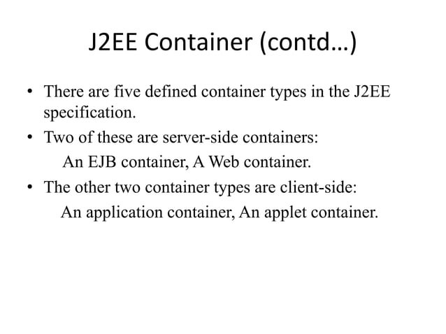 J2 ee container & components | PPTX