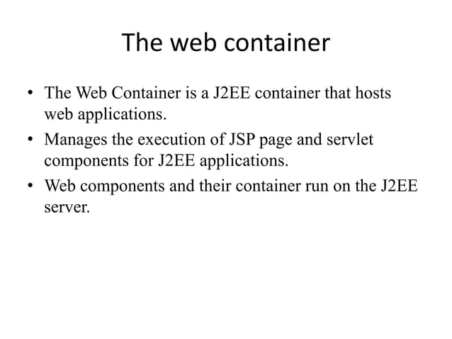 J2 ee container & components | PPTX