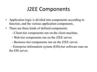 J2 ee container & components | PPTX