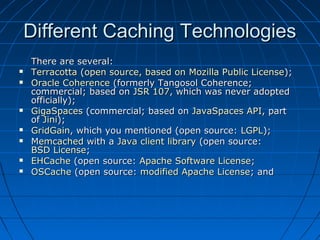 Caching for J2ee Enterprise Applications | PPT