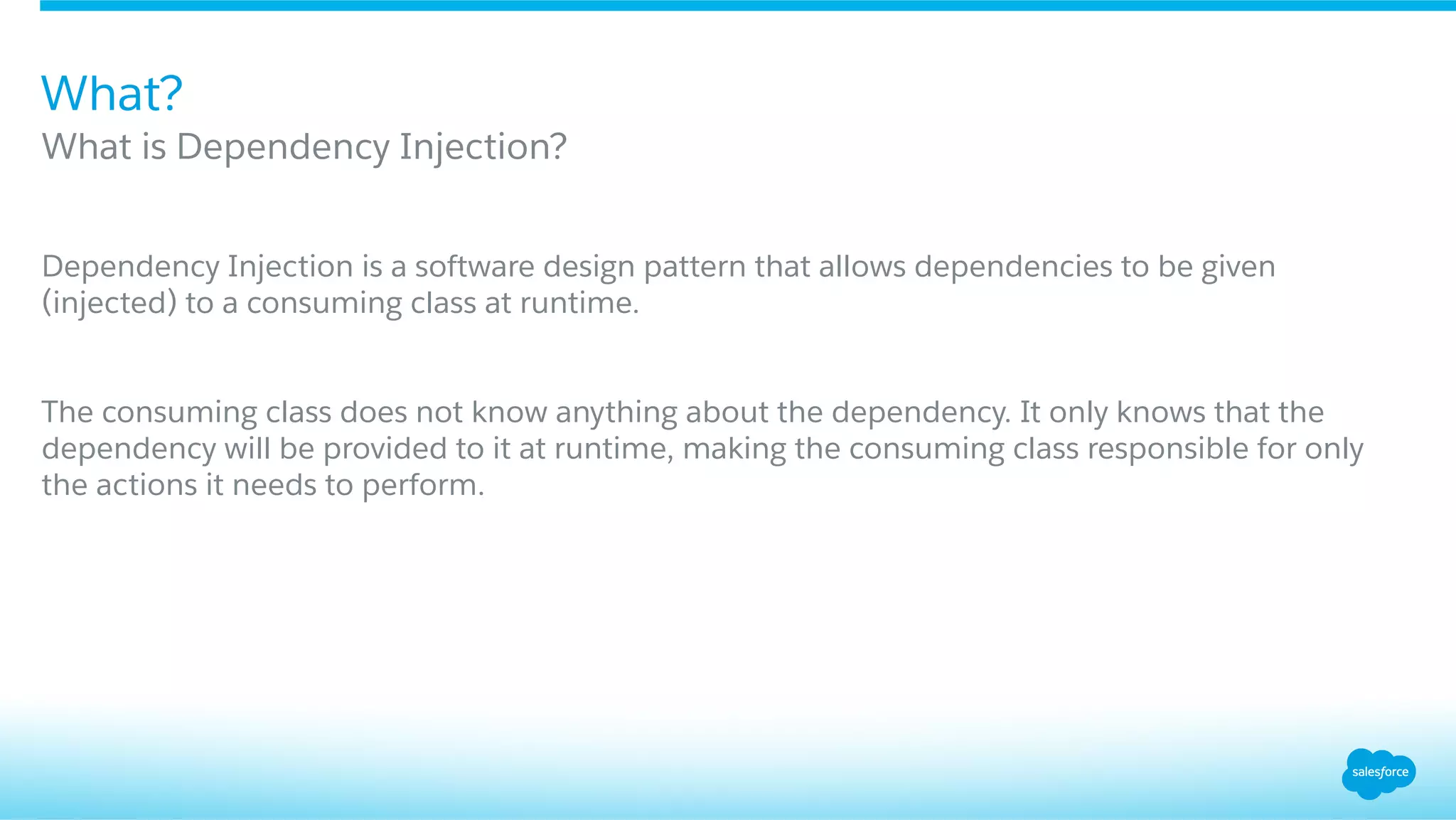 Dependency Injection with Apex | PPT