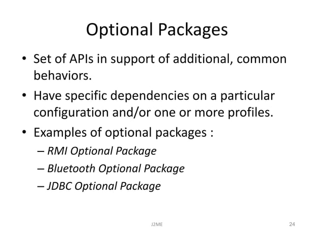 J2ME mobile device architecture a develo | PPTX | Programming Languages | Computing