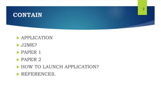 J2ME Mobile app | PPT
