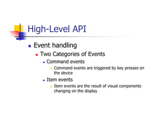 J2ME GUI Programming | PDF