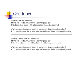 J2ME IO Classes | PPT