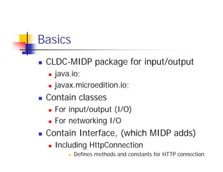J2ME IO Classes | PDF | Programming Languages | Computing