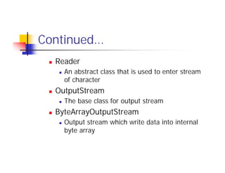 J2ME IO Classes | PPT