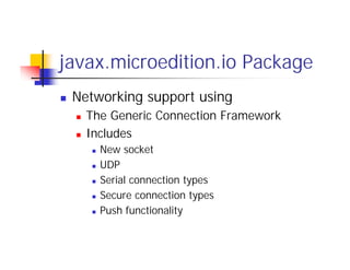 J2ME IO Classes | PPT