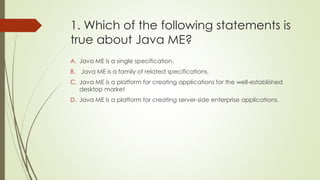 J2ME MCQs | PPTX