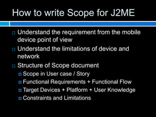 J2ME mobile app development | PPTX | Programming Languages | Computing