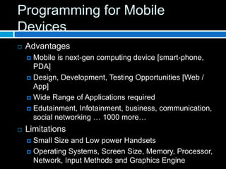 J2ME mobile app development | PPTX | Programming Languages | Computing